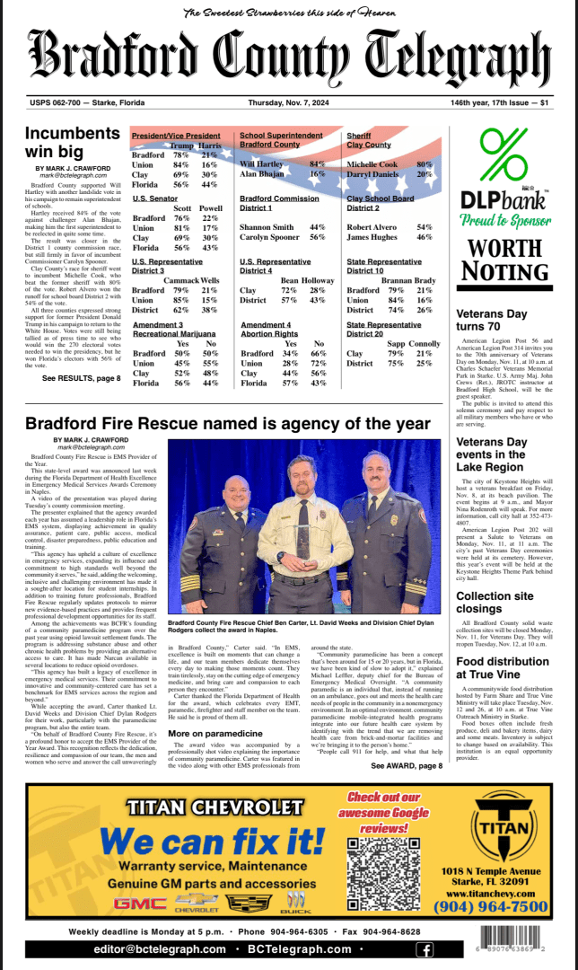 Telegraph-Times-Monitor for Nov. 7, 2024 – BC Telegraph